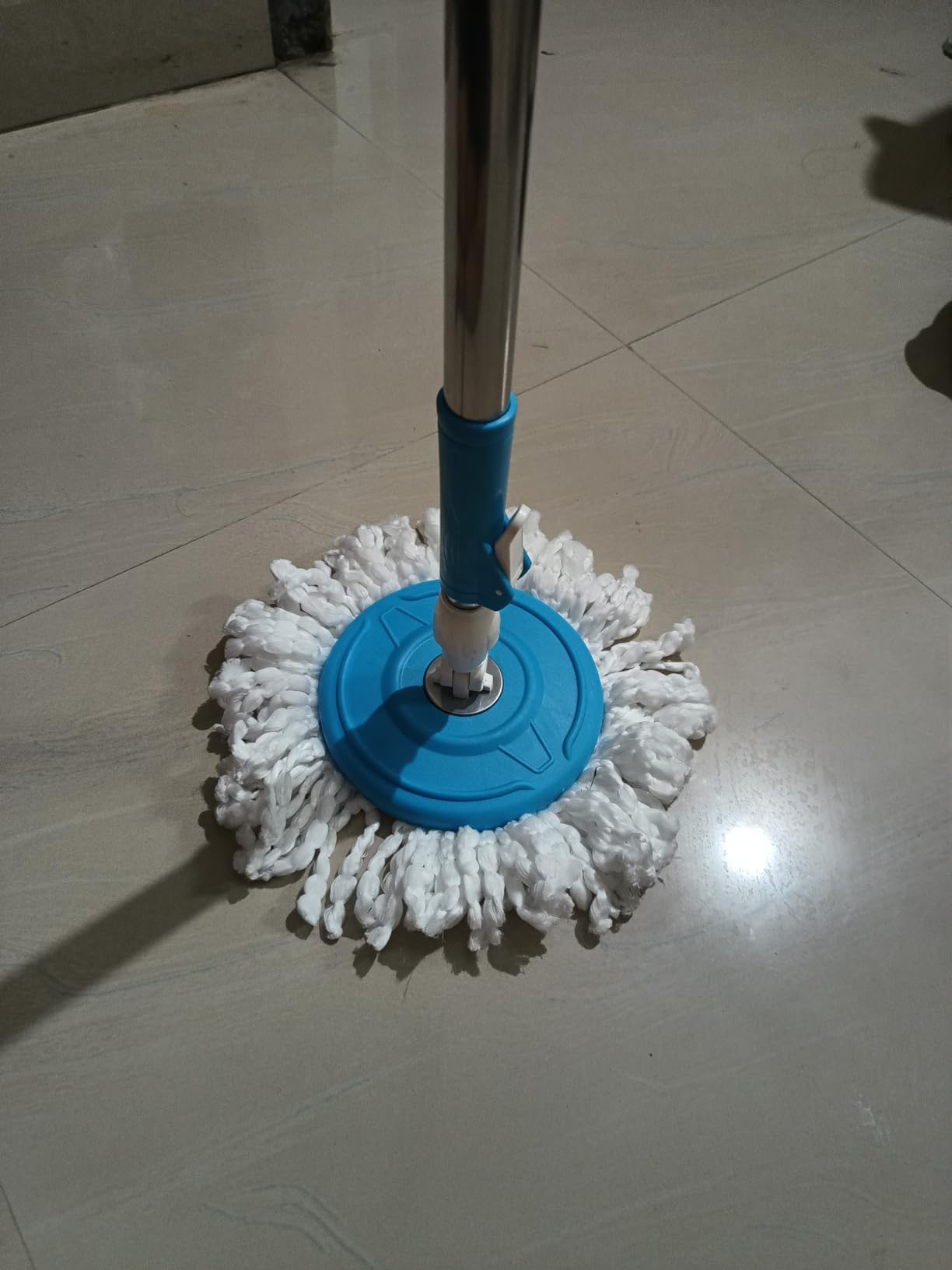 Stainless Steel Magic Spin Mop Floor Cleaner Stick Rod 360 Degree ...