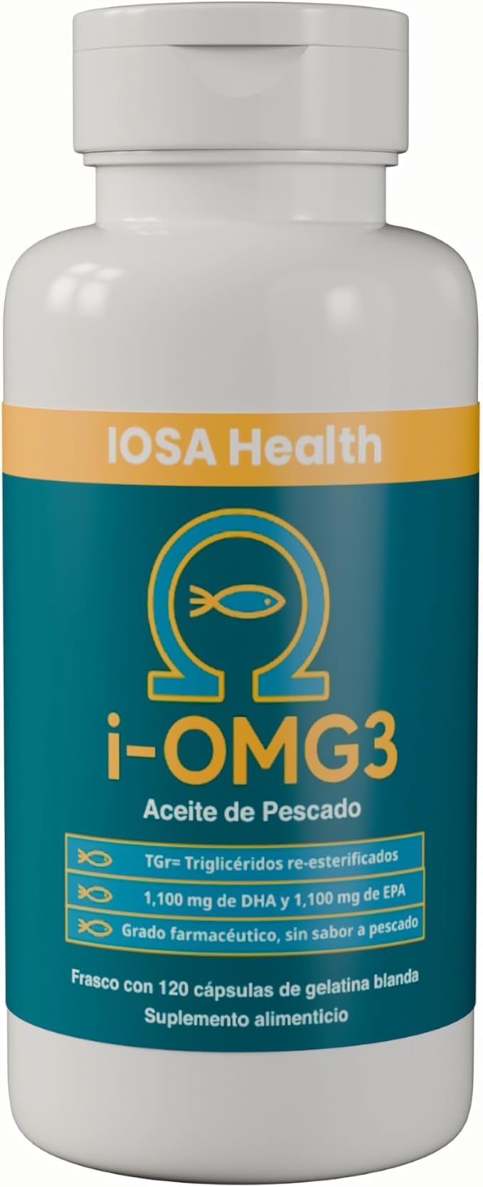 i-OMG3 | Omega 3 Premium de Pescado, 120 Cápsulas Blandas | 1100mg DHA/EPA por porción ...