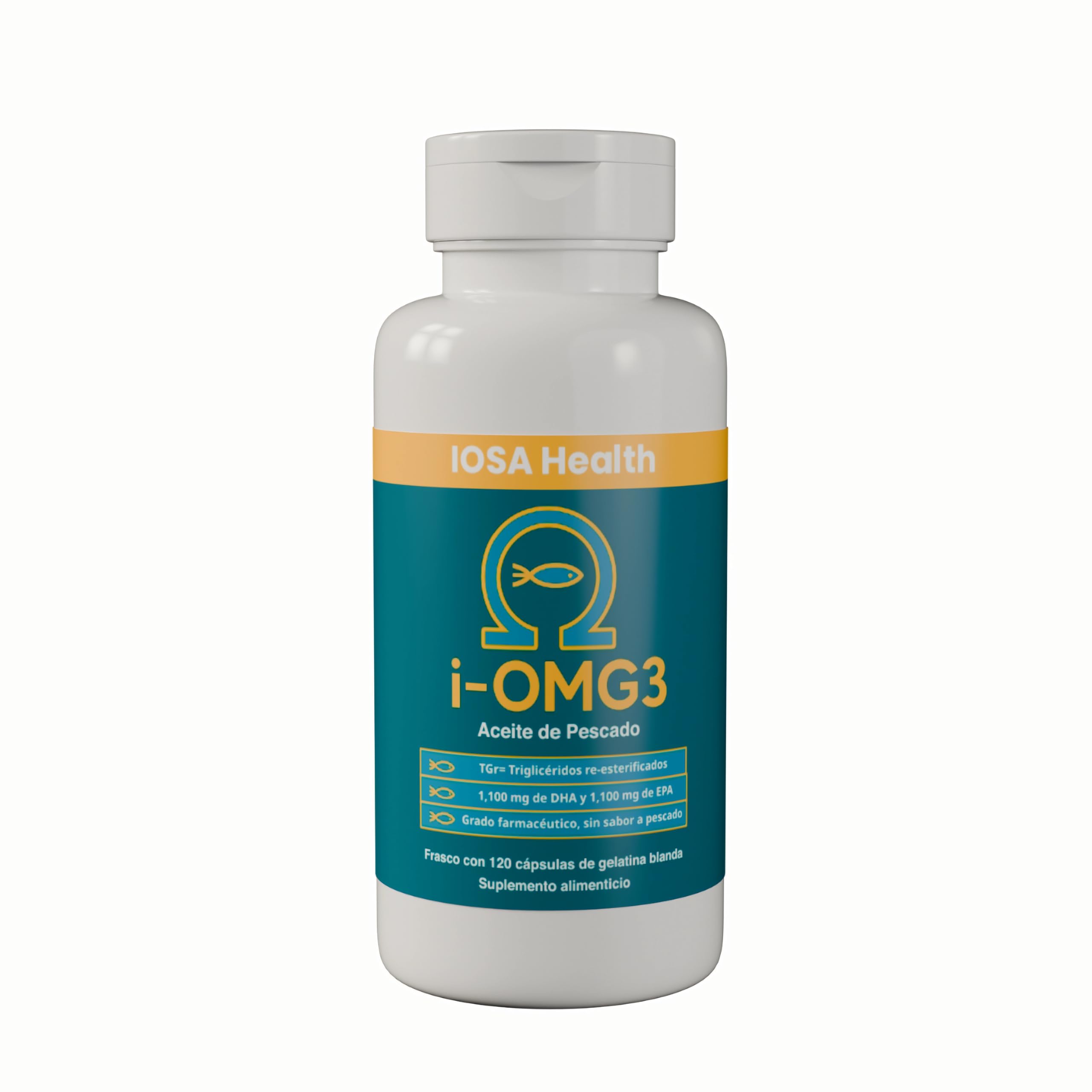 i-OMG3 Omega 3 aceite de pescado 120 cápsulas suplemento alimenticio de alta pureza purificado 5 ...
