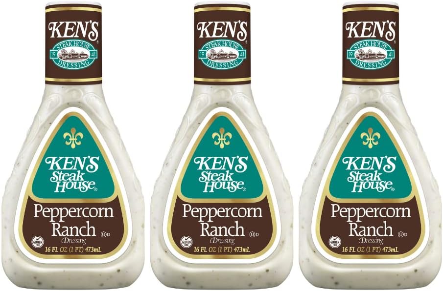 Amazon.com : Ken's Steak House Peppercorn Ranch Dressing (Peppercorn ...