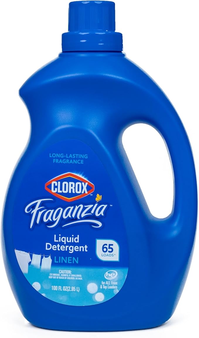Amazon.com: Clorox Fraganzia Liquid Laundry Detergent in Linen Scent ...