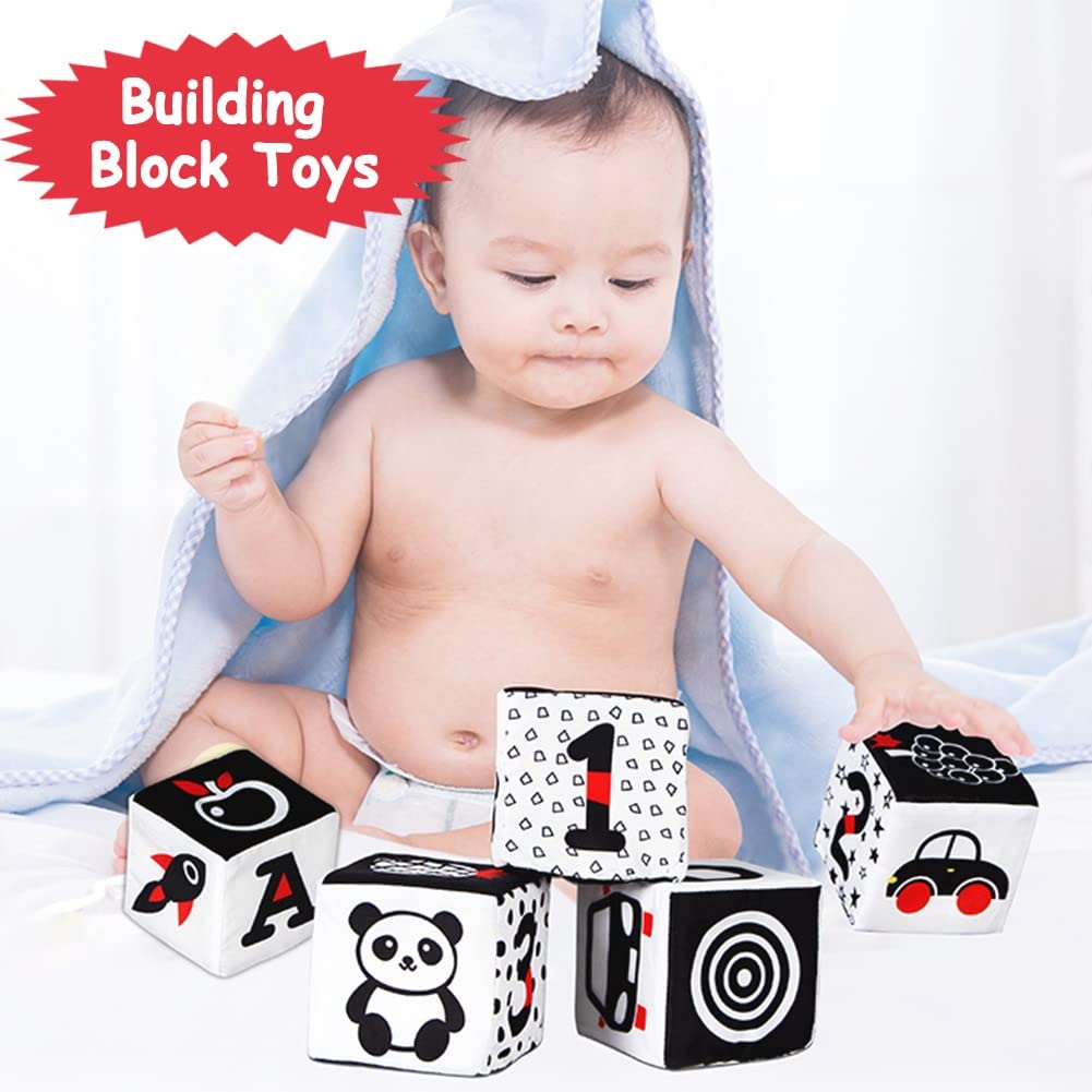 Baby Building Blocks In Black And White Wooden Building Blocks: