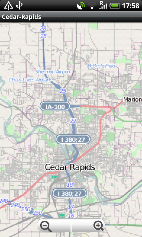 Cedar Rapids Street Map - App on Amazon Appstore