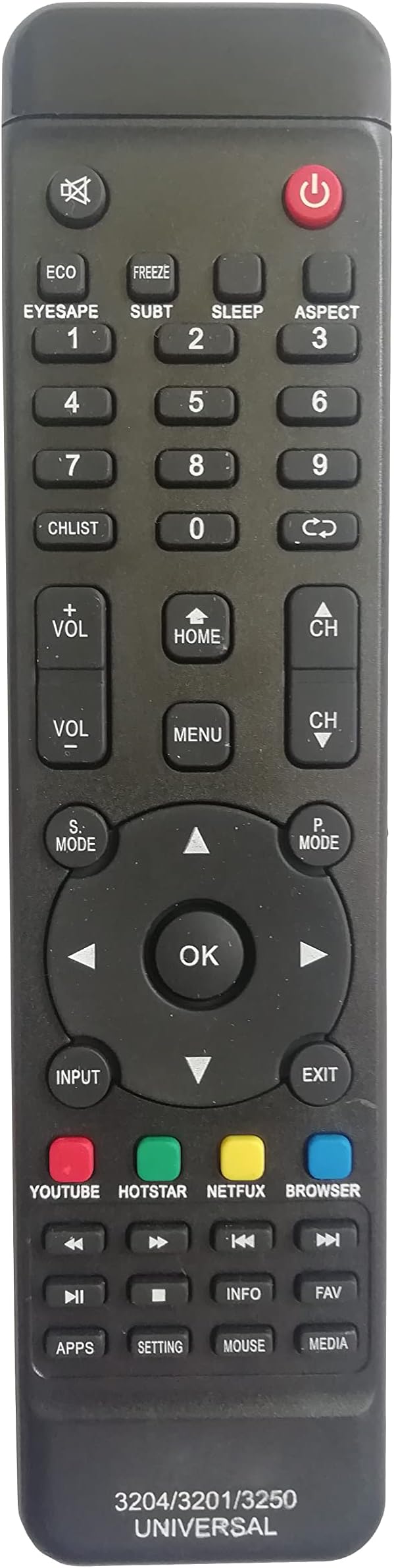 Buy LipiWorld® 3204 3201 3250 LED LCD TV Universal Remote Control ...