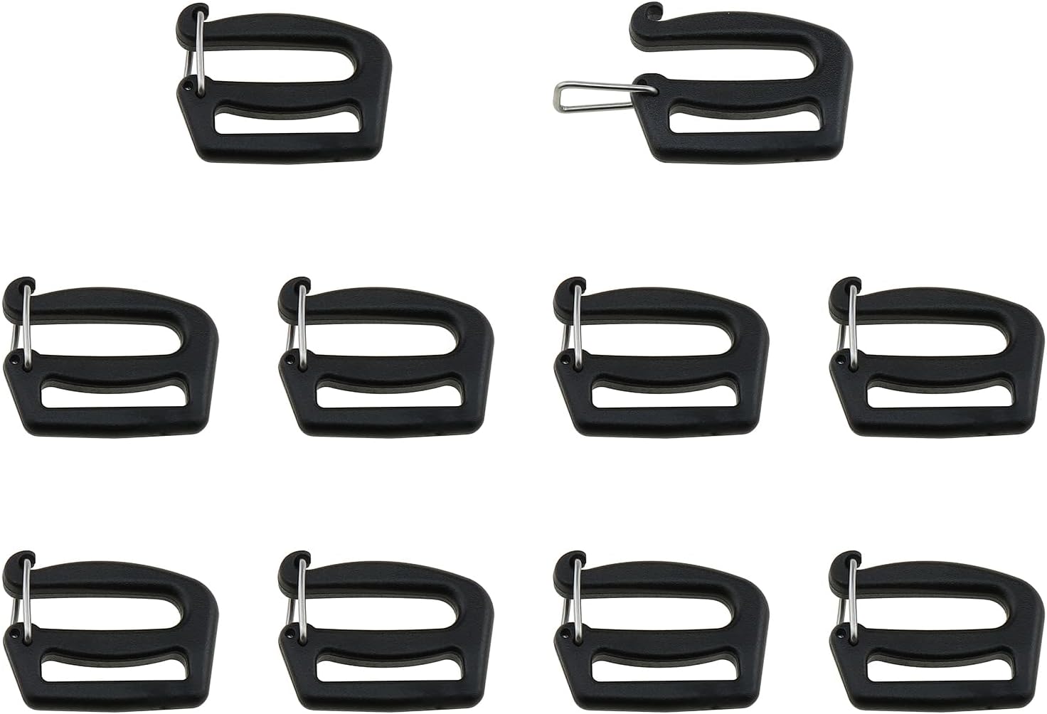 Amazon.com: ZZHXSM 10PCS 25mm Black Open Hook Quick Release Adjustable ...