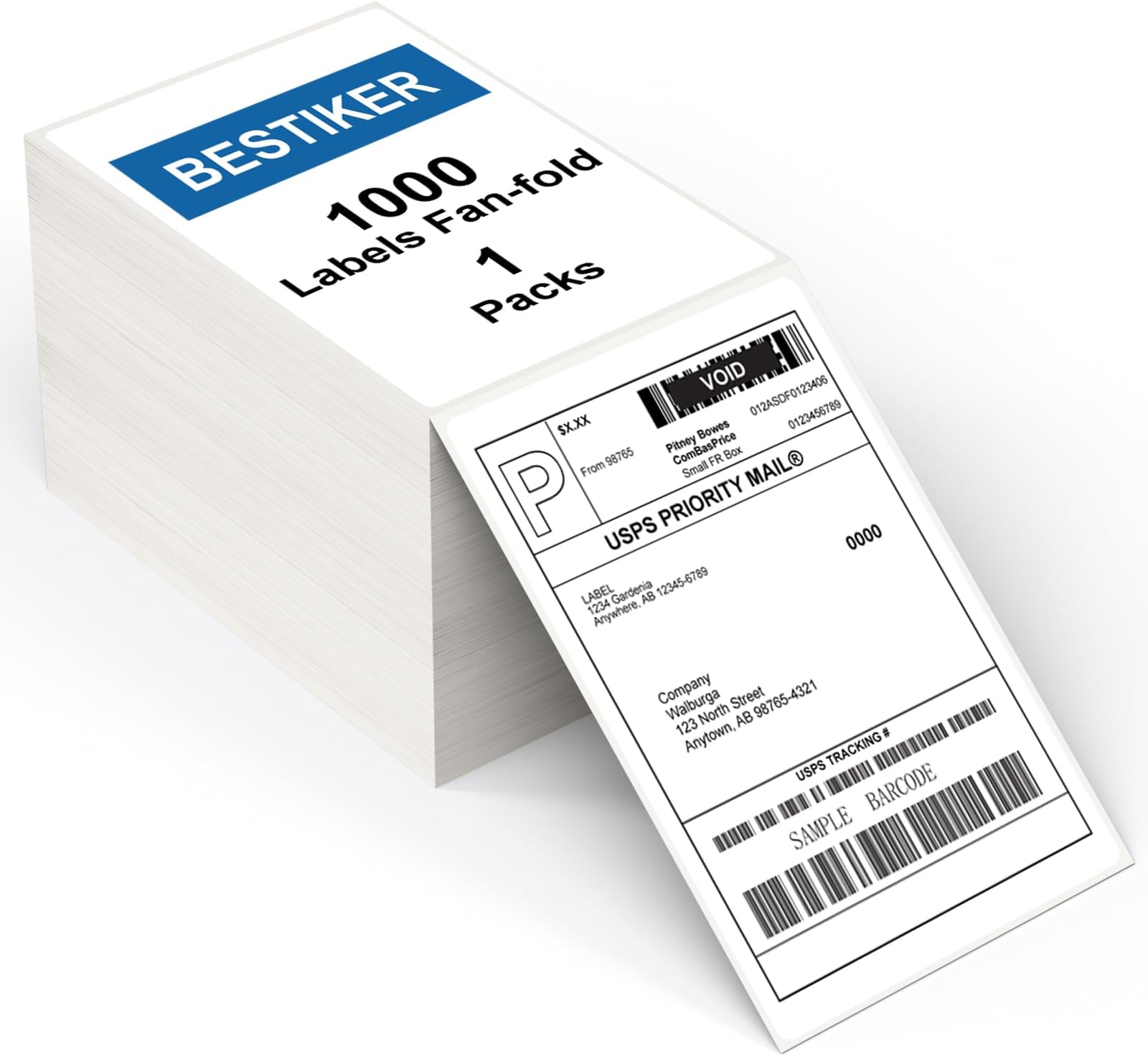 Amazon.com : BESTIKER 4”x6” Thermal Labels 1000 Labels, Shipping Label ...