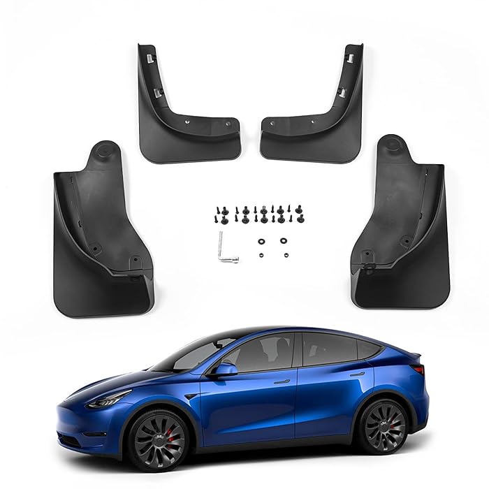 Buy Fit 2020 2021 2022 Tesla Model Y Mud Flaps No Drilling Upgraded ...