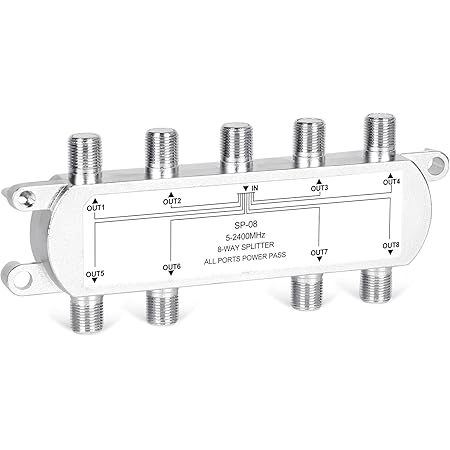 Amazon.com: Extreme Broadband IPA1008D-RSVF - 8 Way Splitter : Electronics
