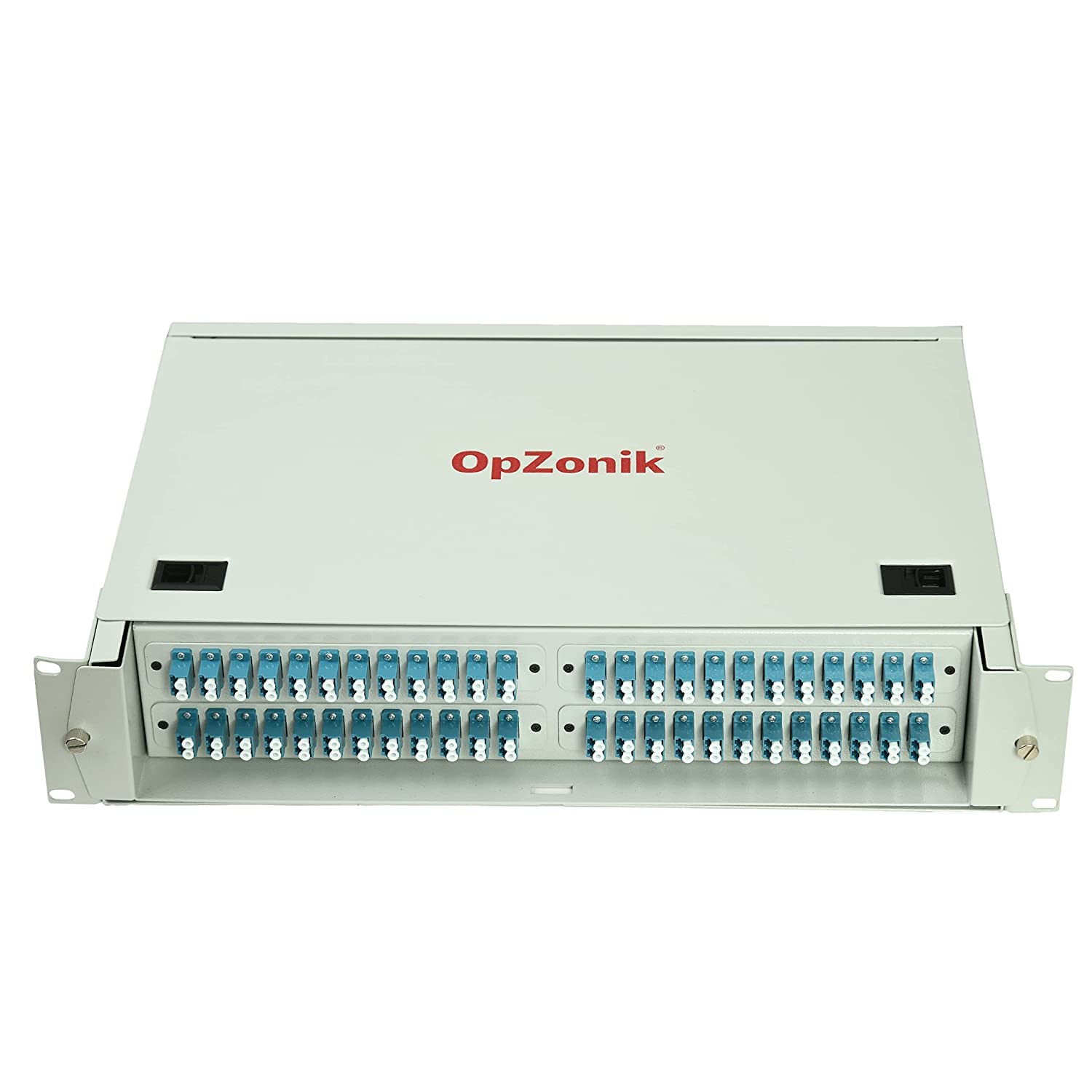 Buy OpZonik 2U Fiber Optic Rack Enclosure, 48 Port LC Singlemode Fiber ...