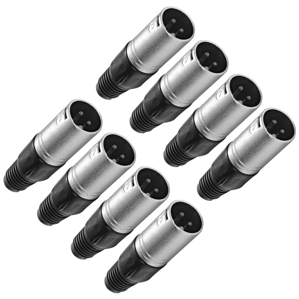 Buy Seismic Audio - SAPT12M-8Pack - 8 Pack 3 PIN Male XLR Cable ...