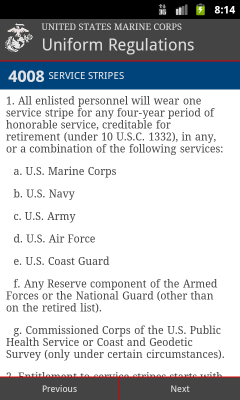 USMC Uniform Regulations: app su Amazon Appstore