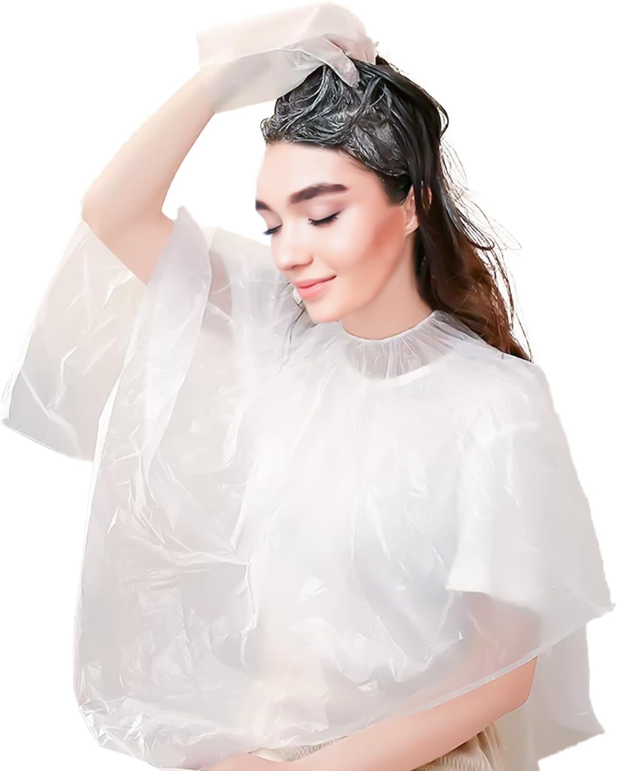 Amazon.com: 100pcs Disposable Salon Capes (63 x 51 in), Waterproof ...