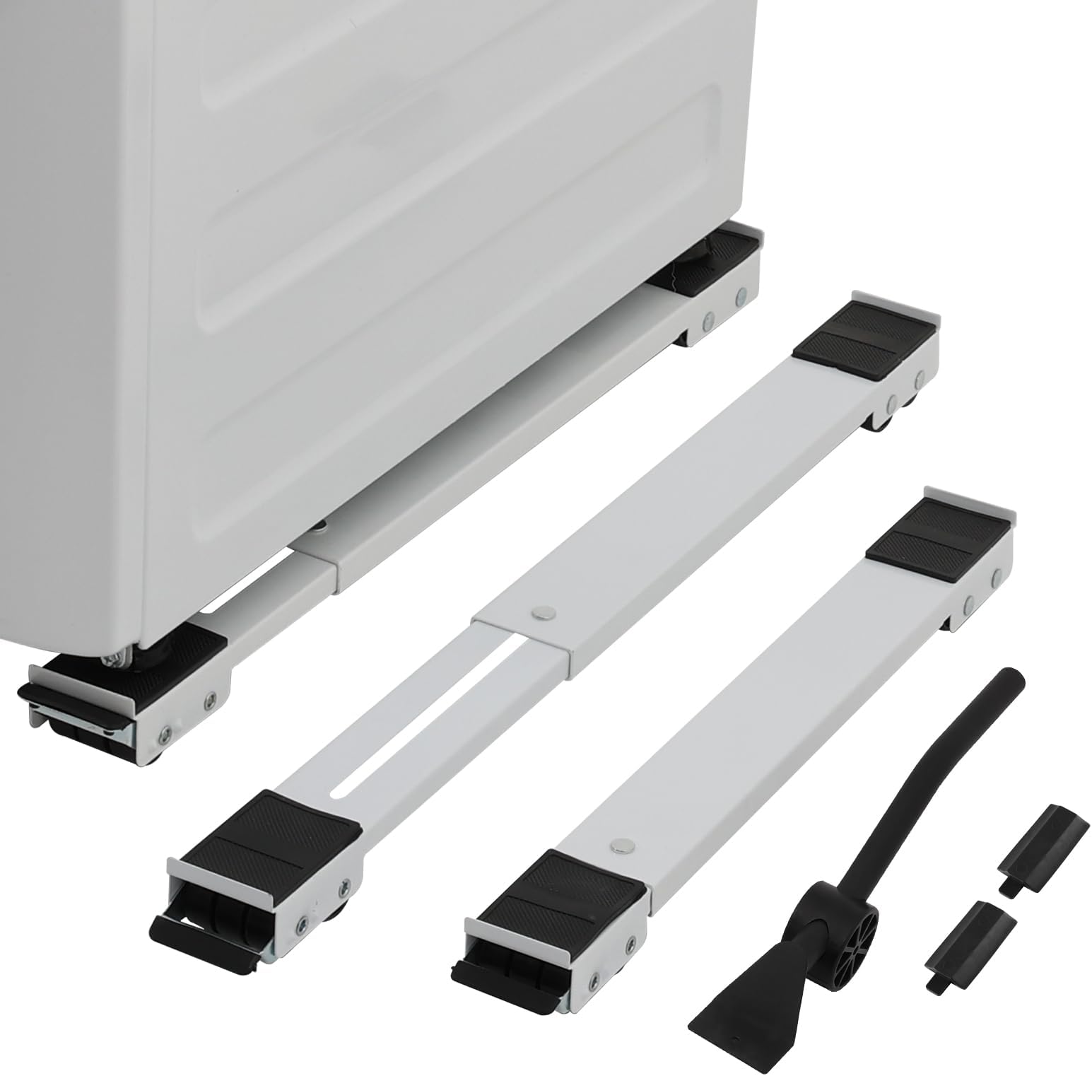 SMONTER Heavy Duty Appliance Rollers W/Crowbar, Extendable Washing ...