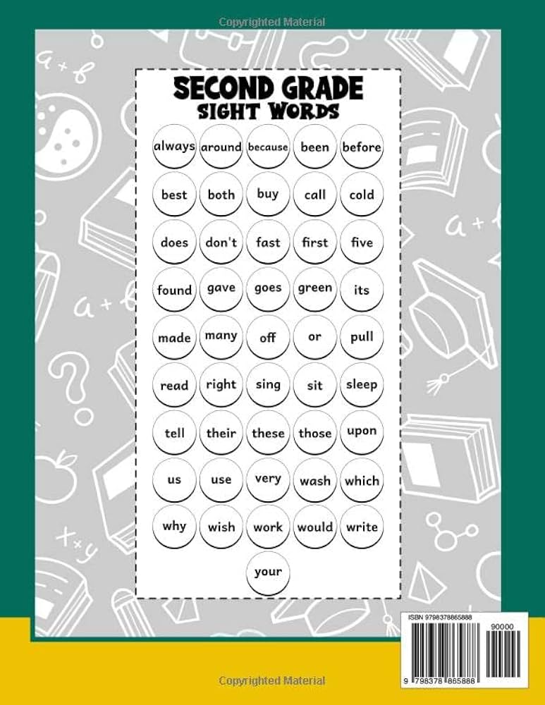 Sight Words Printable Second Grade