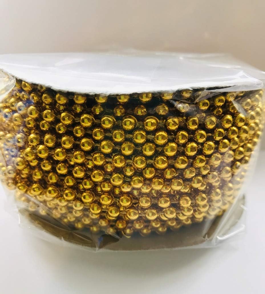 Amazon.com: 4mm Faux Pearl Plastic Beads on a String Craft Roll ...