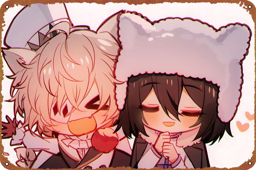 Amazon.com : bungo stray dogs Posters Metal Sign Tin Metal Retro Wall ...