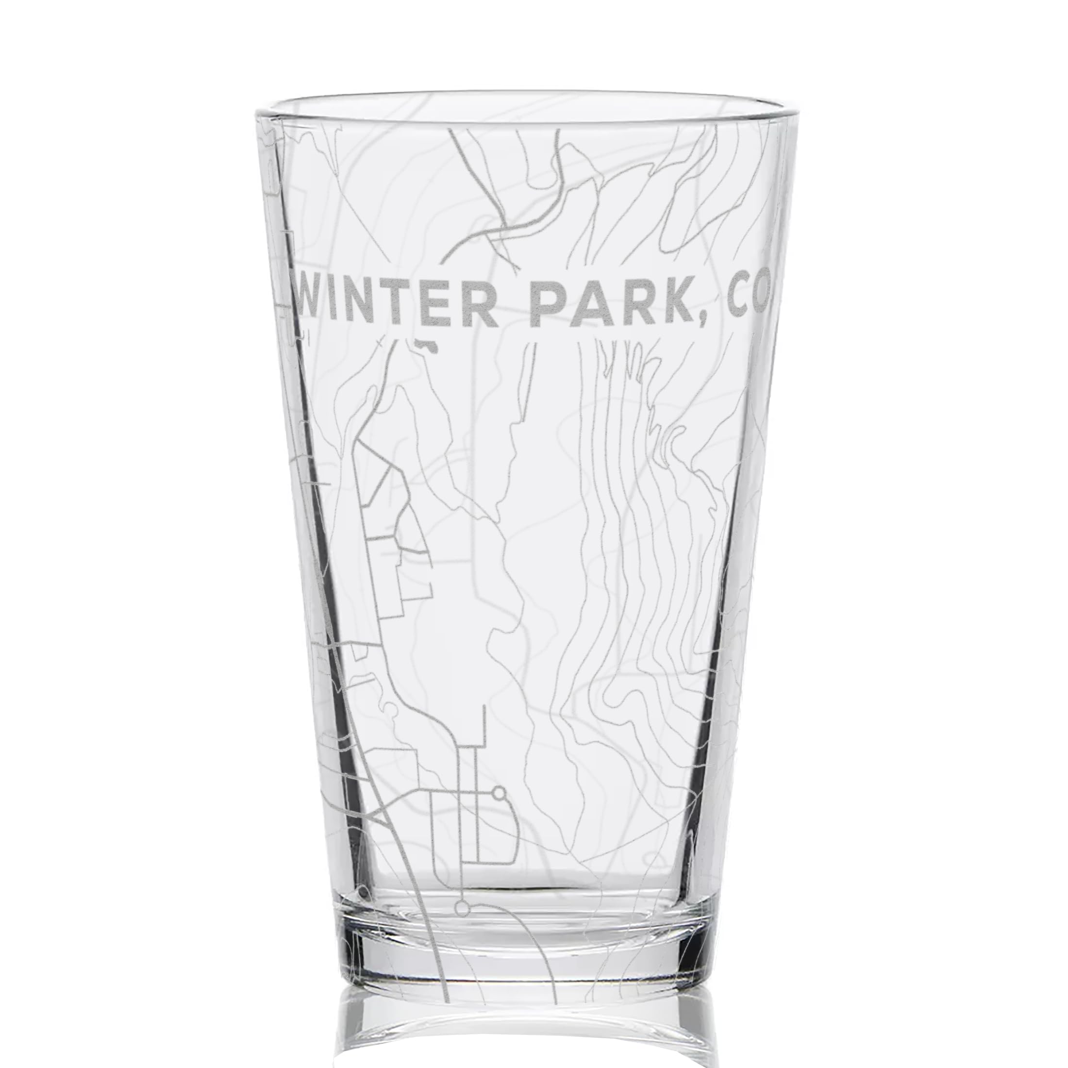 Snapklik.com : WINTER PARK COLORADO Engraved 16oz City Street Map Beer ...