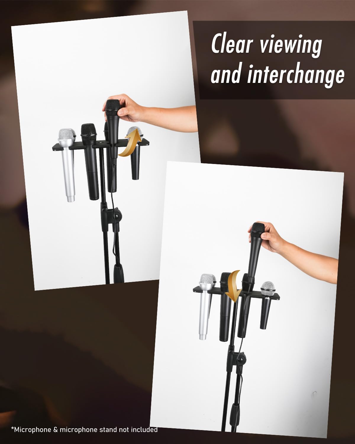 Snapklik.com : Multi Mic Holder For Wired And Wireless Mics, Multiple ...