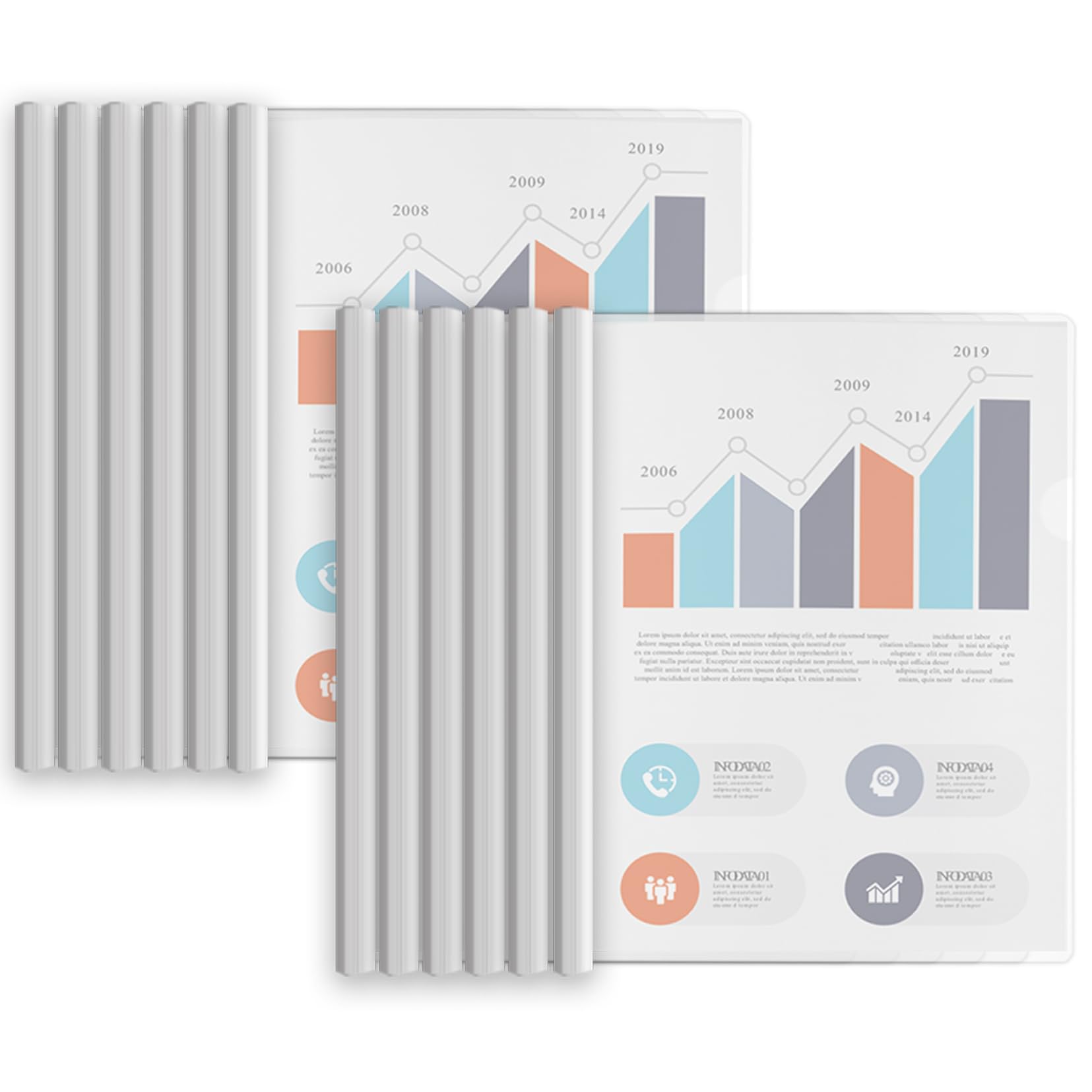 Spiral Binding Machine Binditek 12-Pack Sliding Bar Report Covers ...