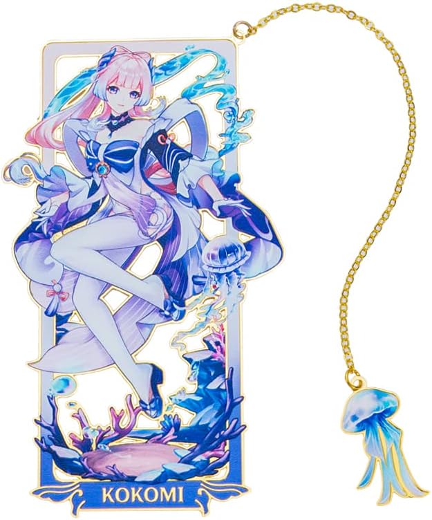 Amazon.com: K Genshin Impact Kokomi Bookmark Metal - Xiao, Kazuha ...