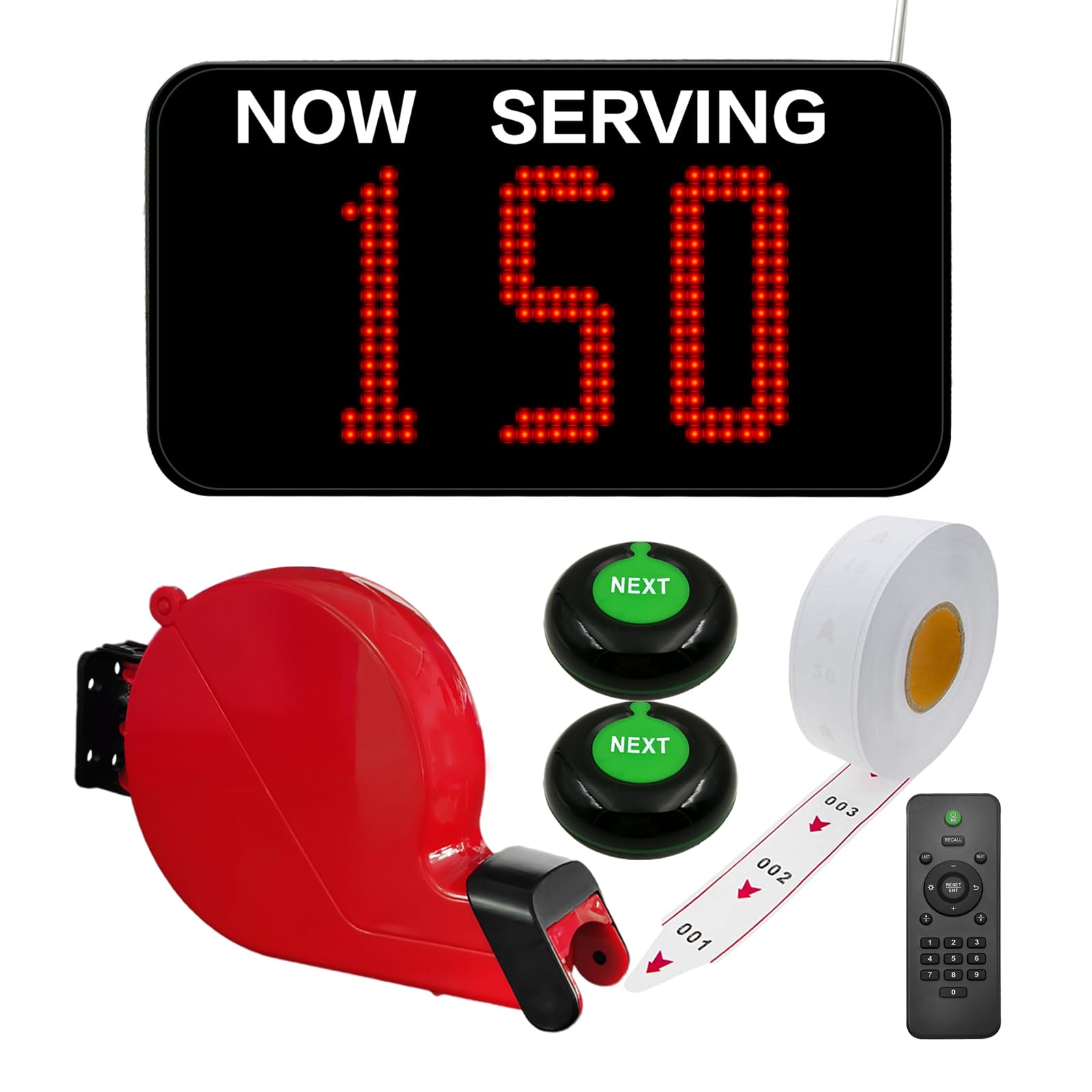 Amazon.com : Take a Number System Queue Wireless Calling System with 1 Take a Number Display 2 ...