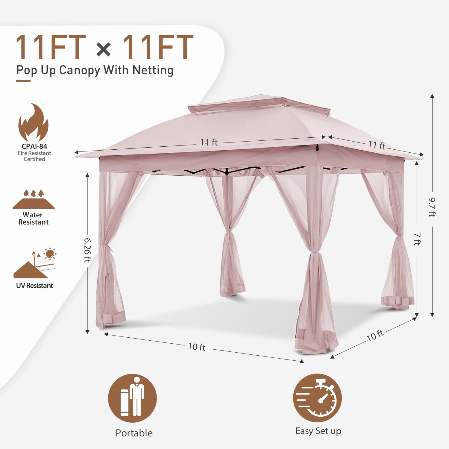 Snapklik.com : COOS BAY 11x11 Pop-Up Instant Gazebo Tent