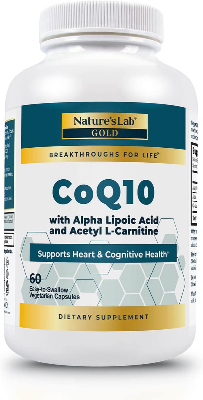 Amazon.com: Nature's Lab Gold CoQ10 + Alpha Lipoic Acid + Acetyl L ...