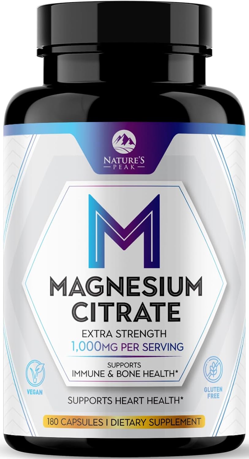 Amazon.com: Magnesium Citrate 1000mg - High Absorption Magnesium ...