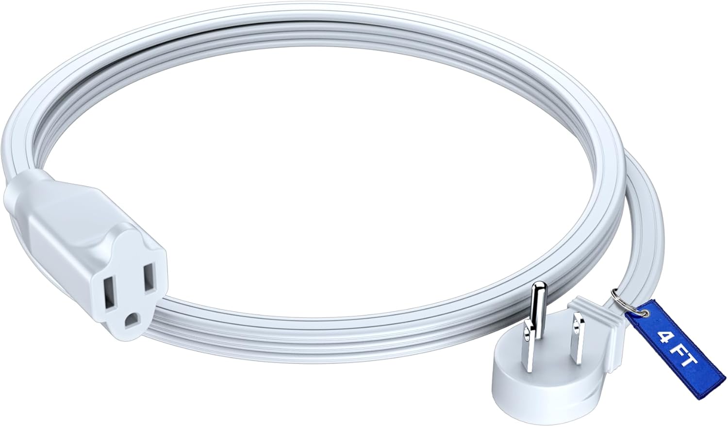 Amazon.com: Maximm Extension Cord (4 Feet) 1 Outlet Flat Wire, 3-Prong ...