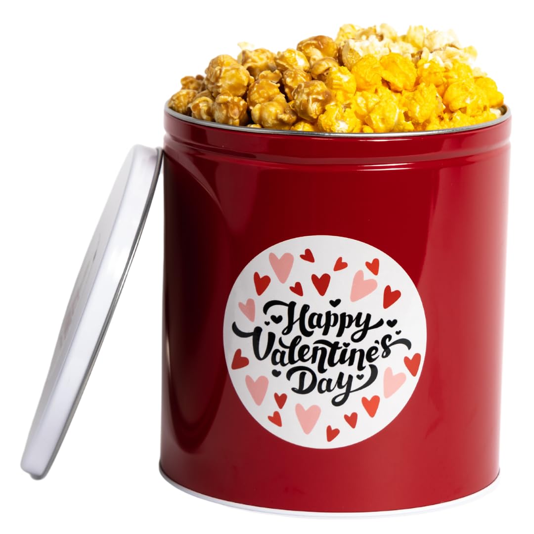 Amazon.com : Uncle Myron's Christmas Popcorn Tin - Caramel & Cheddar ...