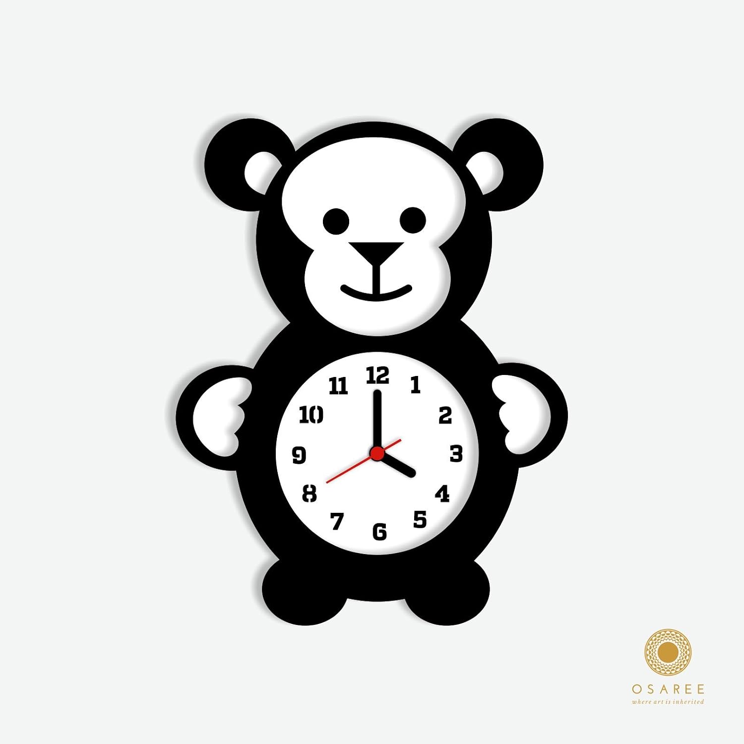 Amazon.com: Baby Monkey Silhouette Wall Clock Design : Home & Kitchen
