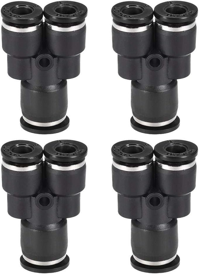 Amazon.com: uxcell Plastic Connect Y Splitter Push To Tube Fittings 8mm ...