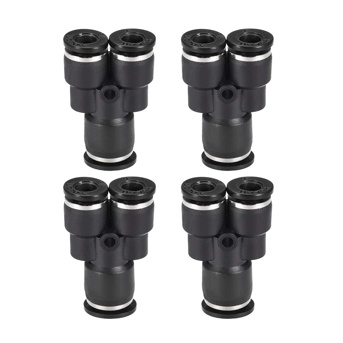 Amazon.com: uxcell Plastic Connect Y Splitter Push To Tube Fittings 8mm ...