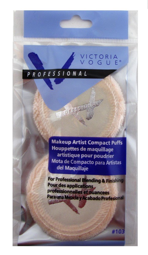 Amazon.com: Victoria Vogue Prof. Make-Up Compact Puffs 2 Count (6 ...
