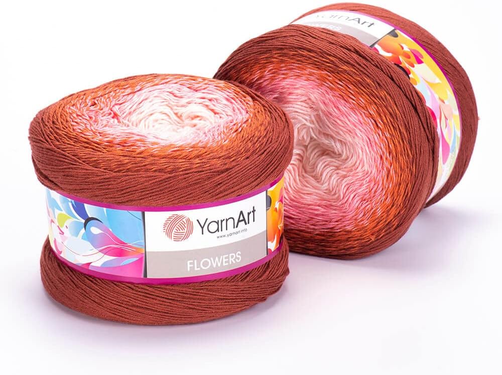 Amazon.com: 1 Skein/Pack Yarnart Flowers Gradient Yarn, Each Ball 8.8 ...
