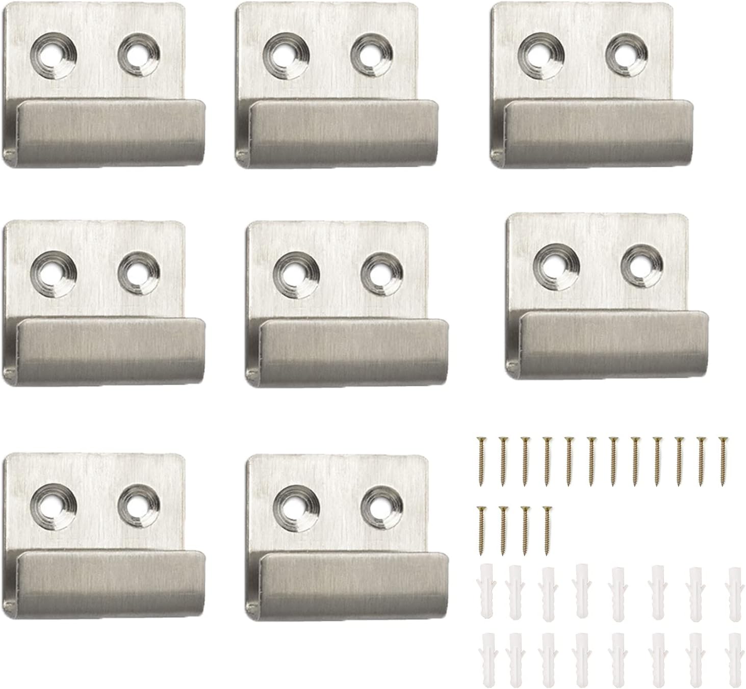 GZjiyu 8 Pezzi Ganci a U, Inossidabile Staffe a U Portata 50 kg per ...