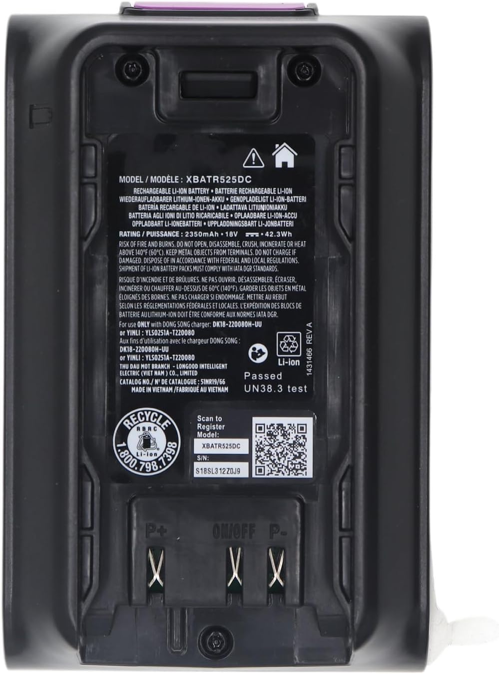 Amazon.com: 2350mAh 18V Replacement XBATR525DC Battery for Shark IW1111 ...