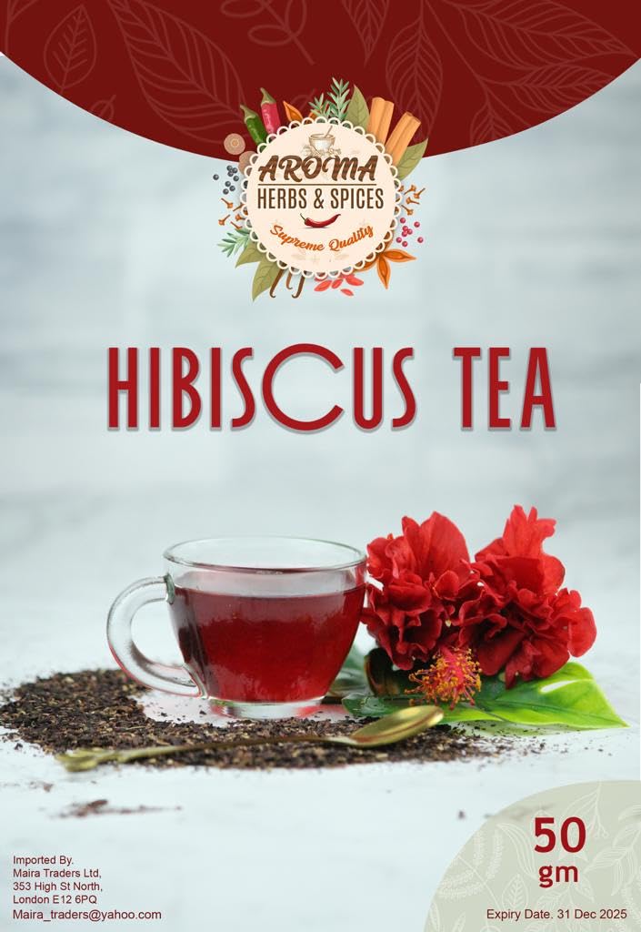 AROMA'S Hibiscus Tea Organic | 50gm | Hibiscus Flower for Infusions ...