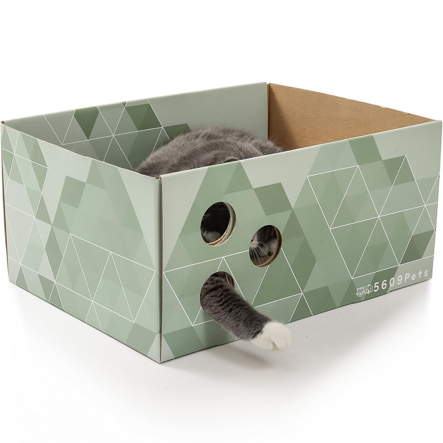 Amazon.com : 5609PETS Cardboard Cat Scratching Box with Refillable ...