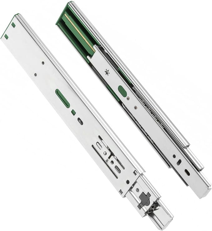 GTV H45 Drawer Runners, 45.3 x 350 mm, Strong Galvanised Steel, Soft ...