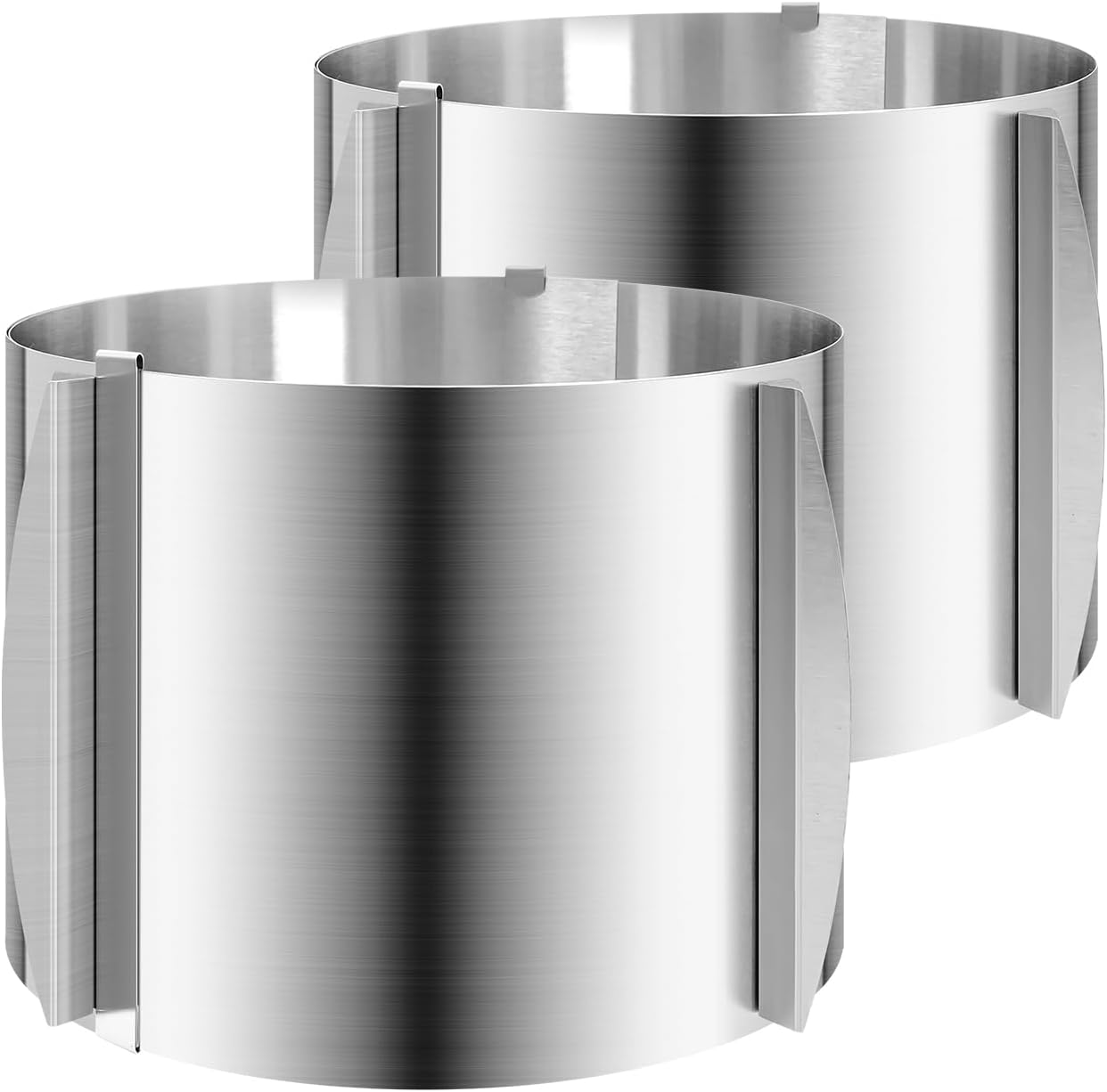 Amazon.com: RMERVE 2 Pcs 6-12 Inch Adjustable Cake Mold Ring, 5.91 ...