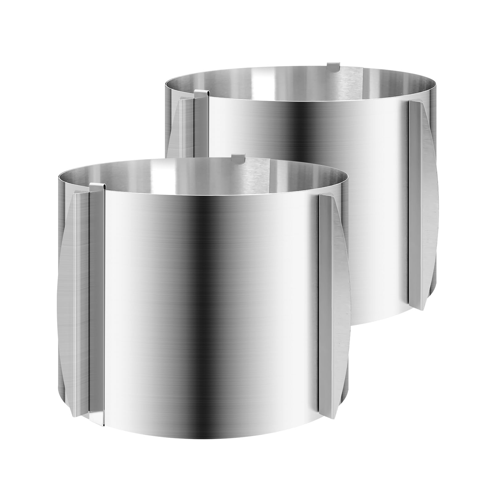 Amazon.com: RMERVE 2 Pcs 6-12 Inch Adjustable Cake Mold Ring, 5.91 ...