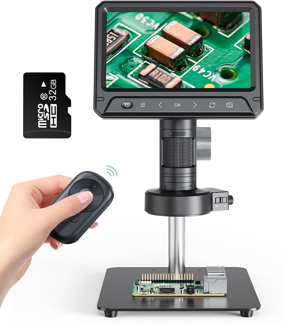 Amazon.com : Ashfly 7" LCD Digital Microscope, 1200X Coin Magnifier for ...