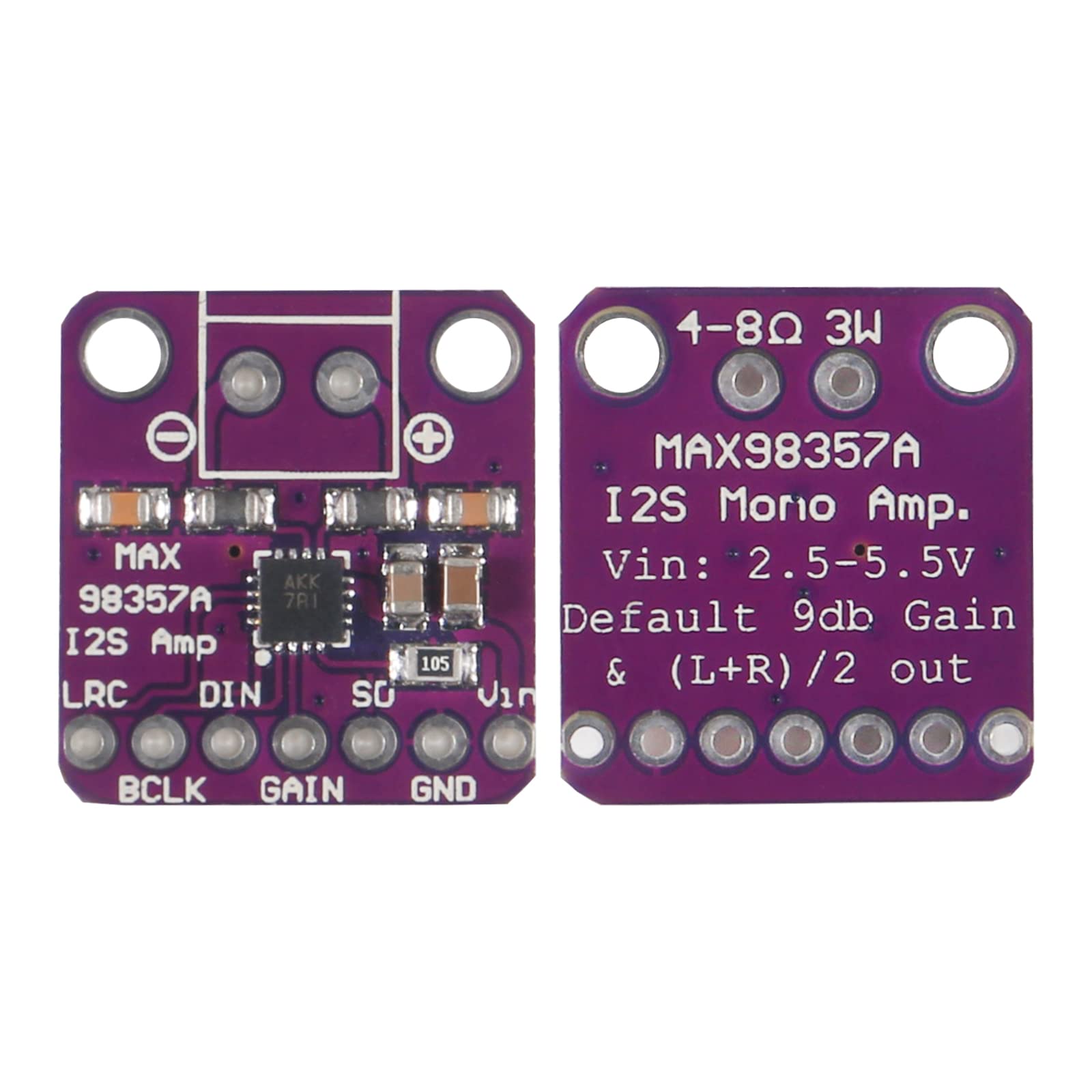 Snapklik.com : 2PCS MAX98357 I2S Audio Amplifier Module