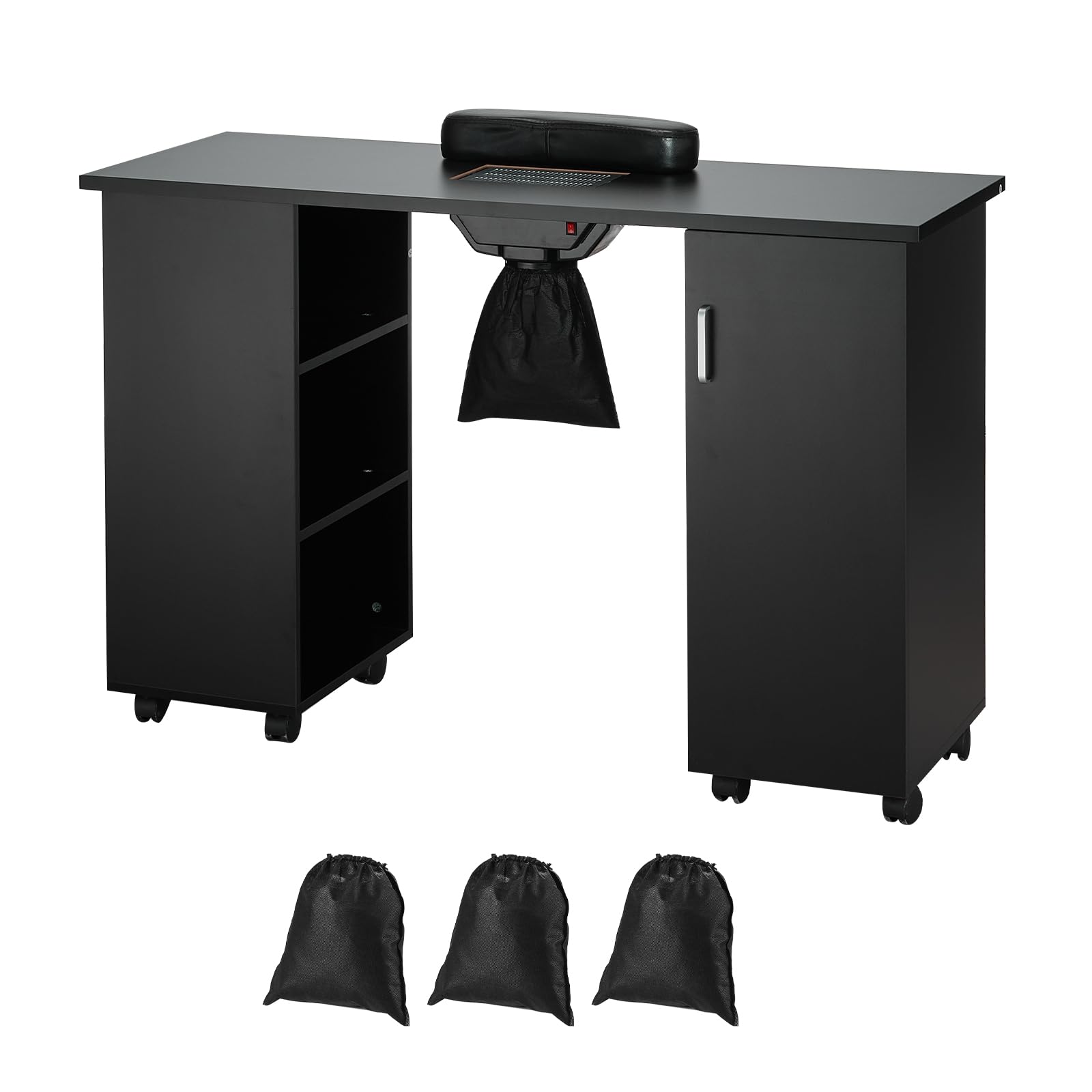 Amazon.com: VEVOR Manicure Nail Table, Mobile Nail Station with ...