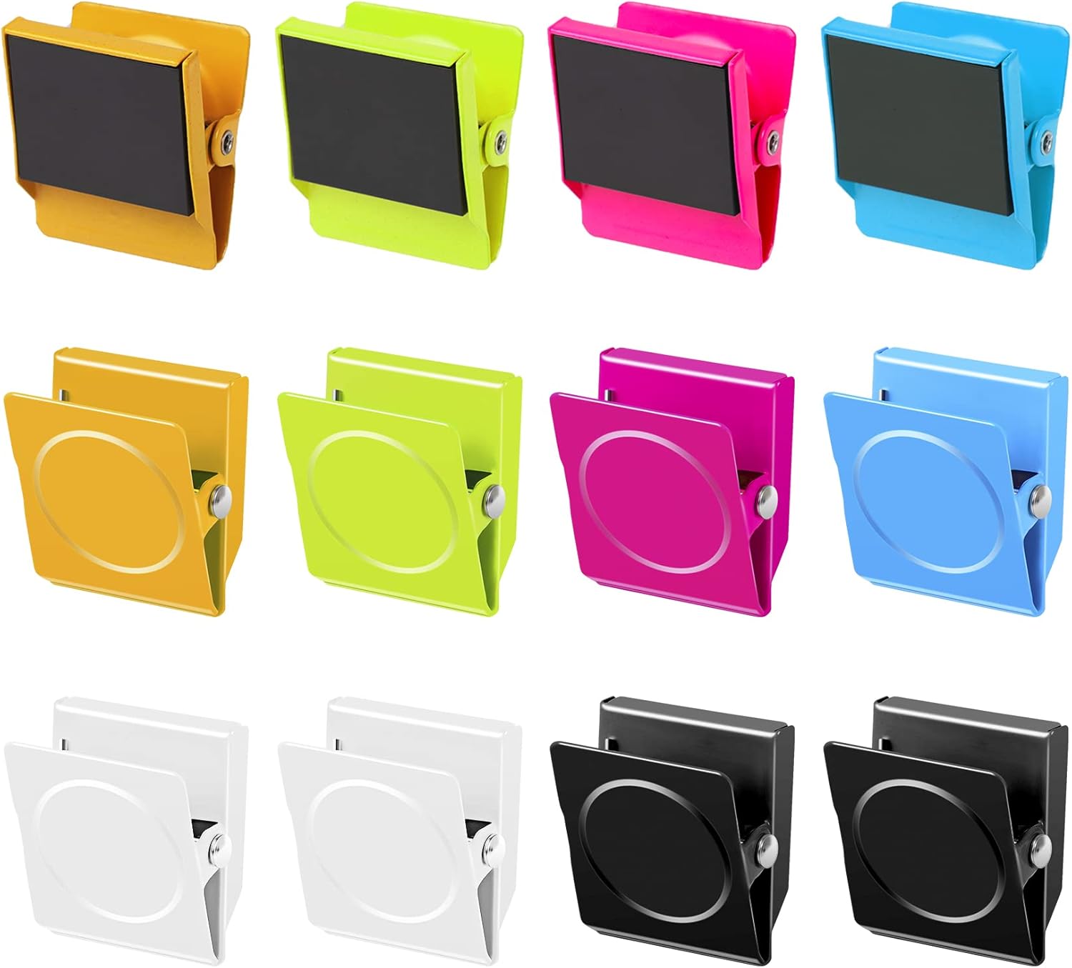 Amazon.com: Magnetic Clips 12 Pack Magnet Metal Clips, Whiteboard ...