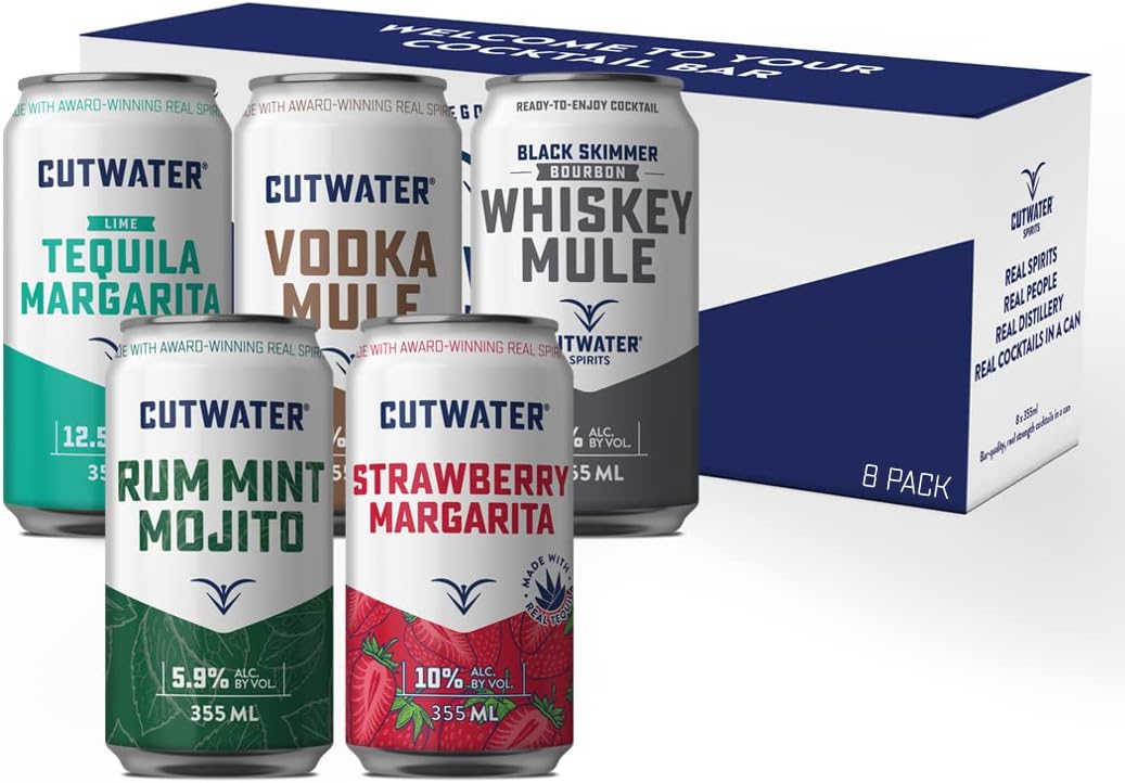 Cutwater Ready to Enjoy Cocktails 8 x 355ml All Flavours Pack | Rum ...