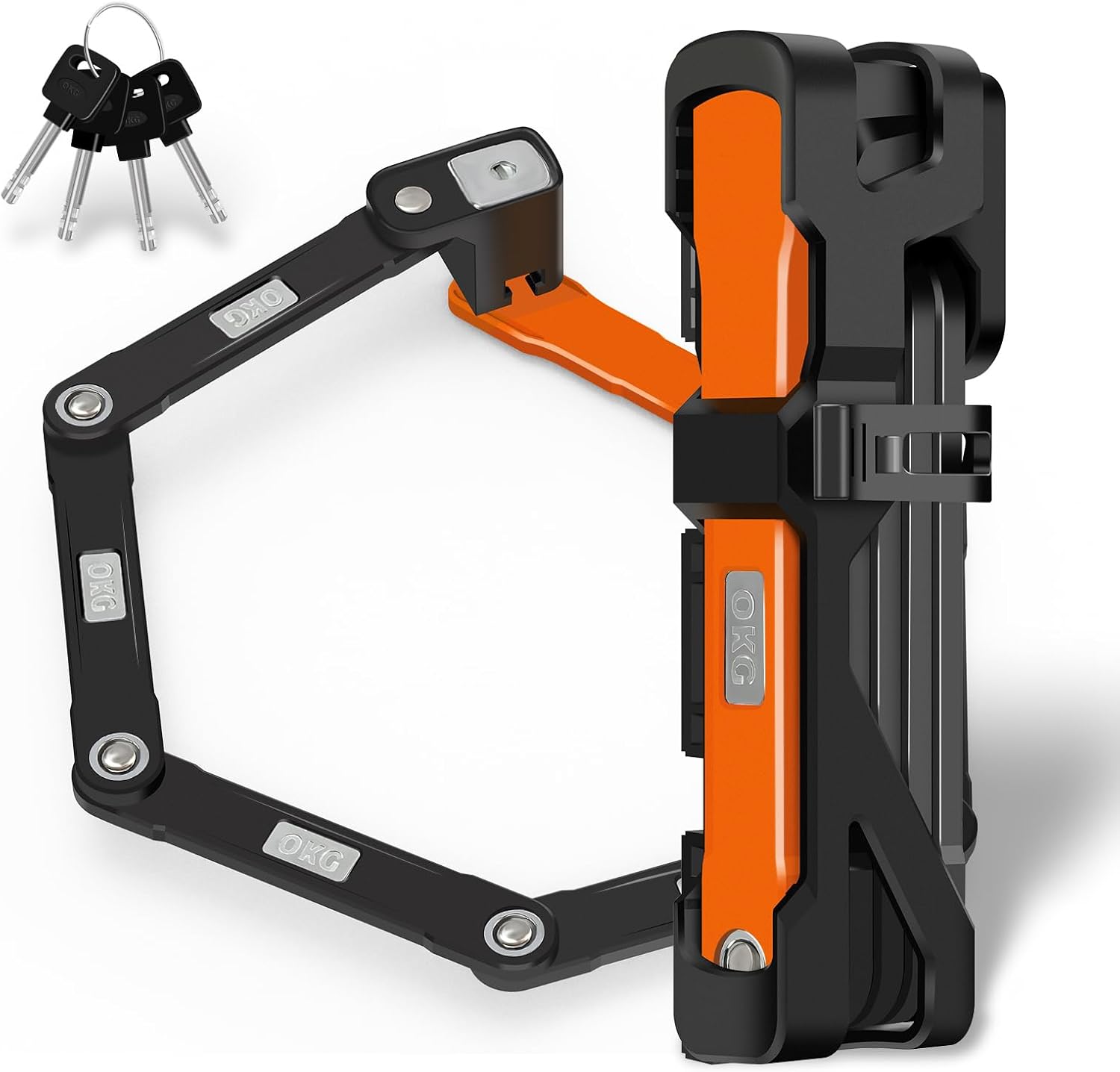 Amazon.com: OKG Folding Bike Lock - 3ft Heavy Duty Foldable Bicycle ...