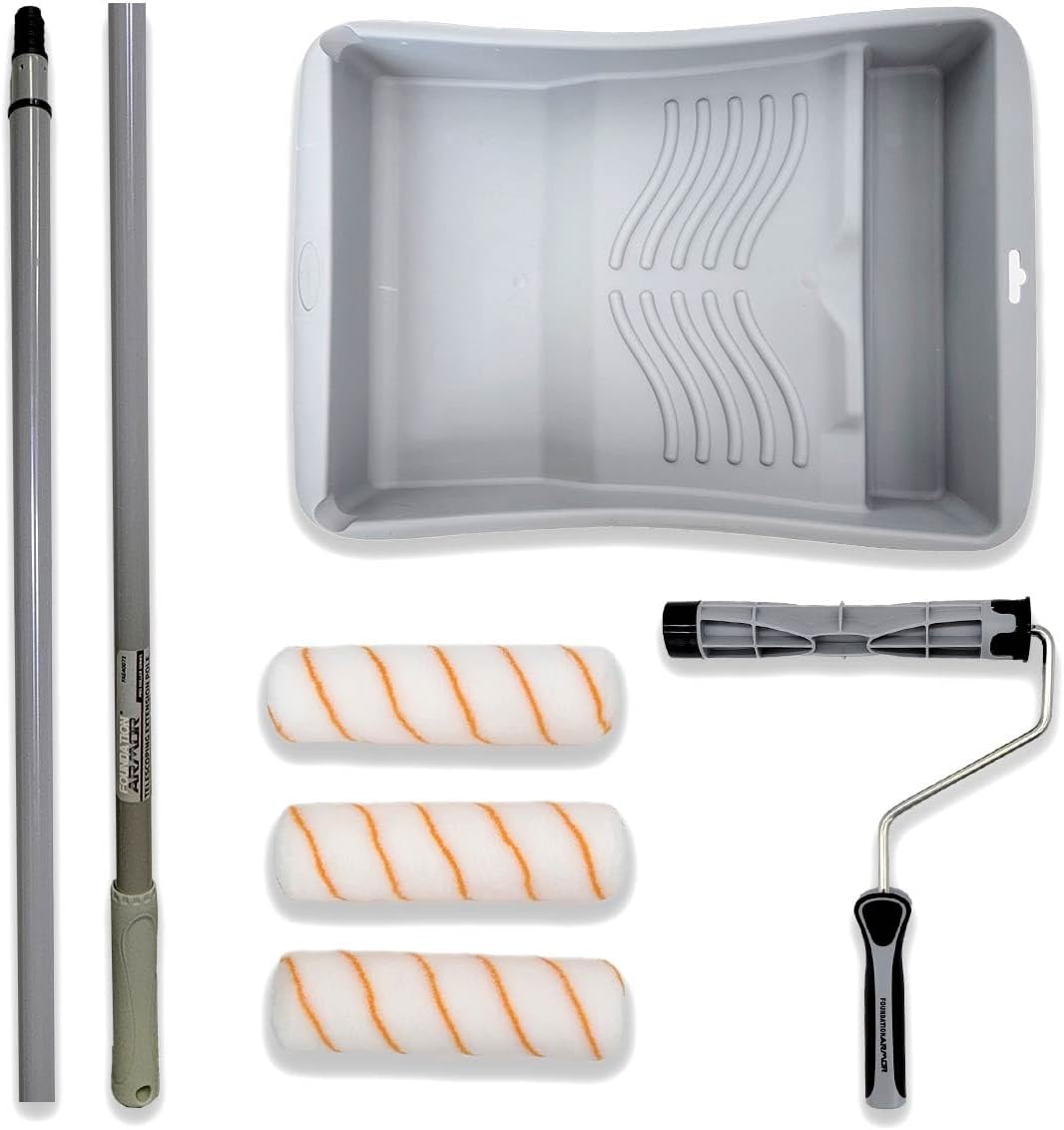 Amazon.com: Foundation Armor 9" Paint Roller Kit (3 Pack, Extension ...