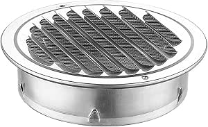 Amazon.co.jp: 70-300mm Round Stainless Steel Vent Grille Exterior Wall ...